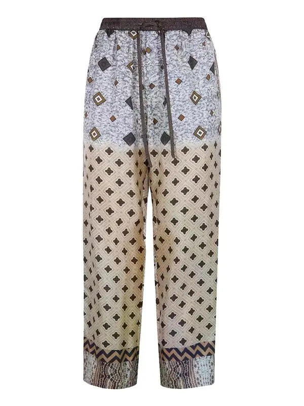 PIERRE-LOUIS MASCIA Patterned Trousers - Neutrals