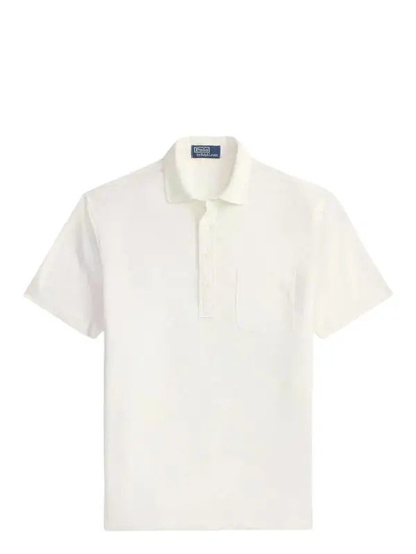 Polo Ralph Lauren Pocket Linen Piqué Polo Shirt - White