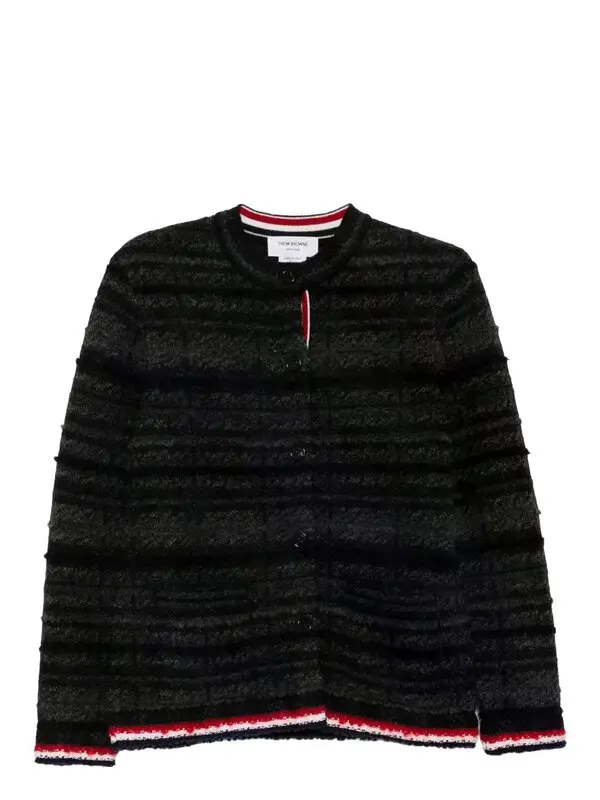 Thom Browne Jacquard Cardigan - Black
