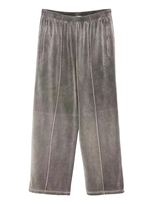 Alexander Wang Crystal-embellished Track Pants - Grey