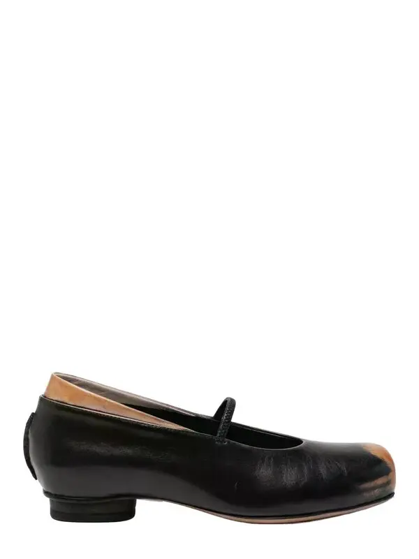 DOYS Square-toe Leather Pumps - Black