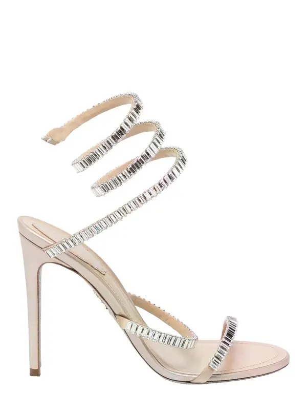 Rene Caovilla 105mm Cleo Spark Heeled Sandals - Neutrals
