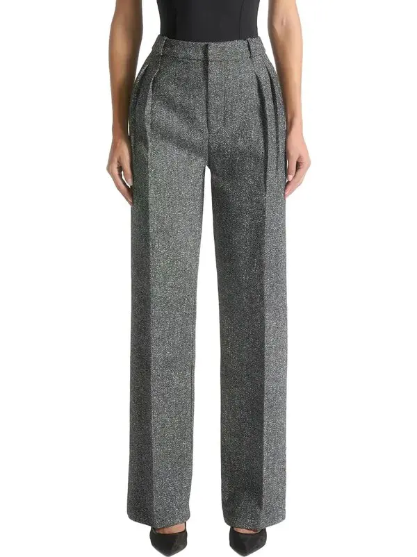 Manière De Voir Julie Pleat Tailored Trousers - Grey