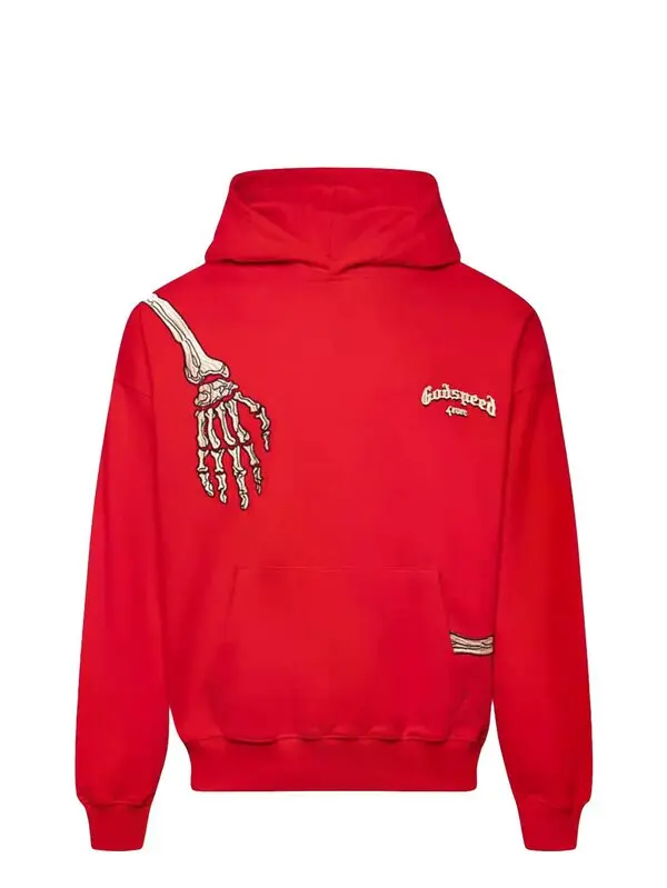 GODSPEED Graphic Print Hoodie - Red