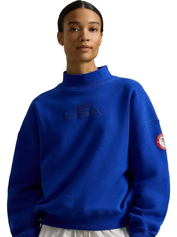 Ralph Lauren Team Usa Fleece Mockneck - Sapphire Star