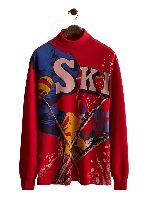 Ralph Lauren 1992 Ski 92 Mockneck - Red