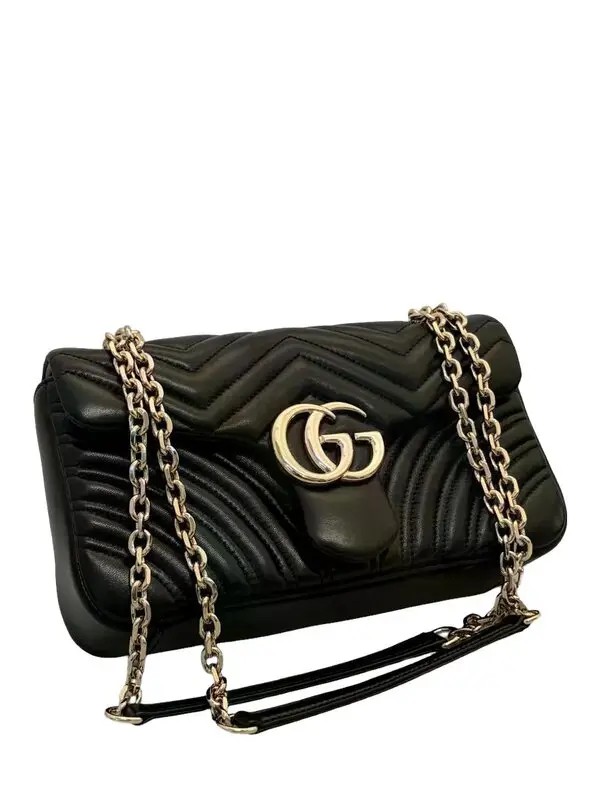 Gucci Gg Marmont Chain-strap Shoulder Bag - Black