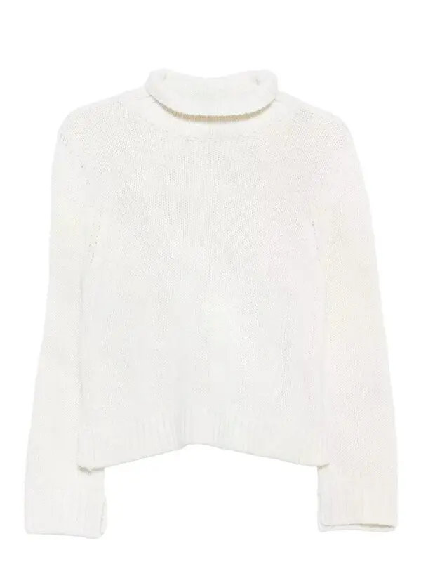 INTRECCI Turtleneck Sweater - White