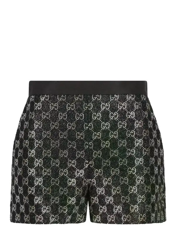 Gucci Logo-patterned Shorts - Black