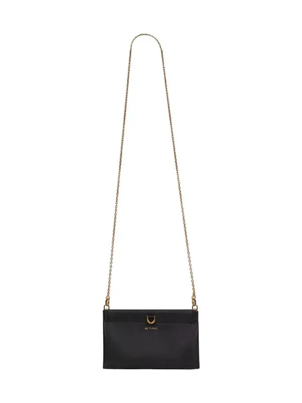 Etro Mini Leather Shoulder Bag - Black
