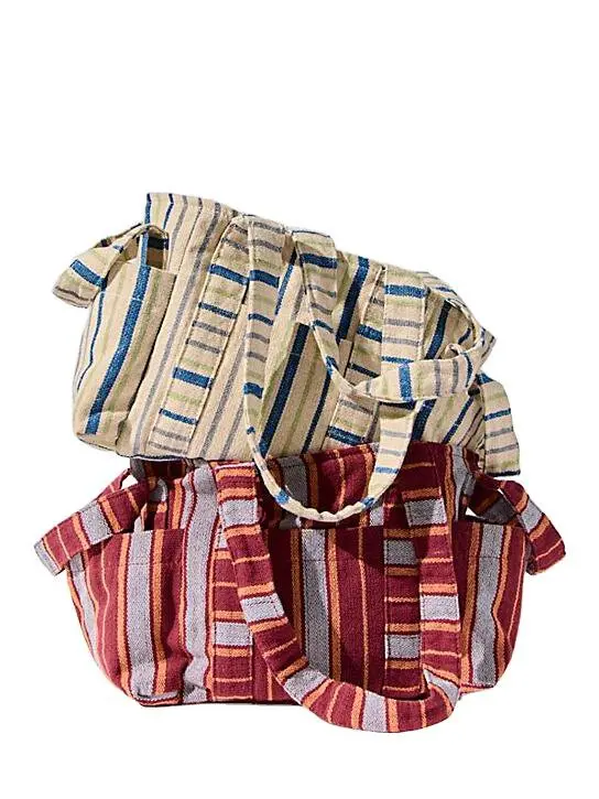 Free People Baby Oksana Tote - White Stripe