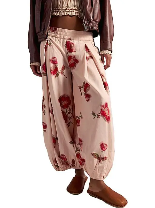 Free People Moonflower Printed Balloon Pants - Tea Combo