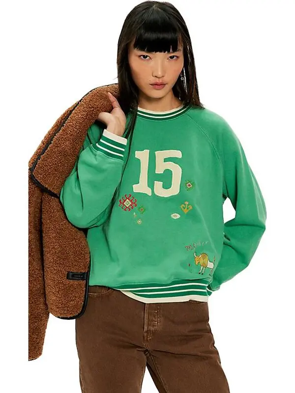 MOTHER The Big Sport Crewneck - Green