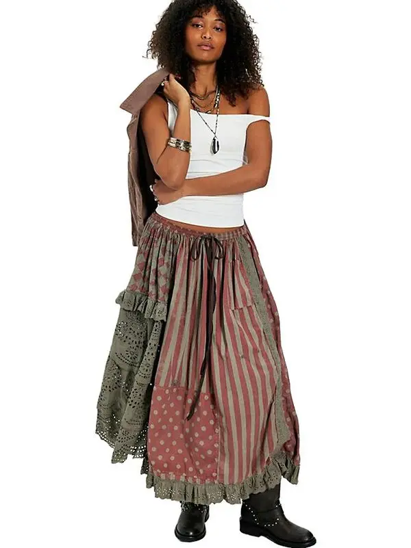 MAGNOLIA PEARL Piecewise Zima Maxi Skirt - Grey