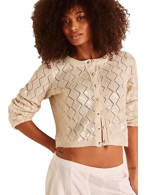 Free People We The Free Mermaid Cardigan - Ivory