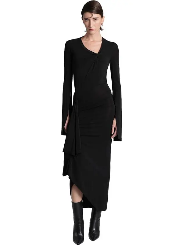 NVL-GARDE Long Viscose Dress - Black