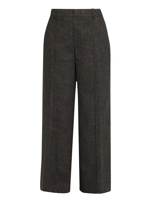Vince High-rise Jasper Wool Trousers - Medium Heather Grey