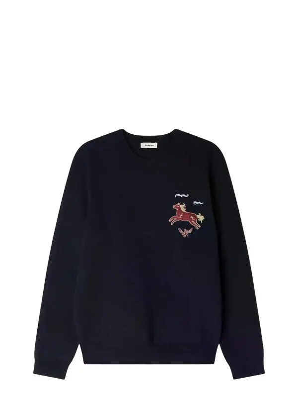 Sandro Round-neck Sweatshirt - Blue