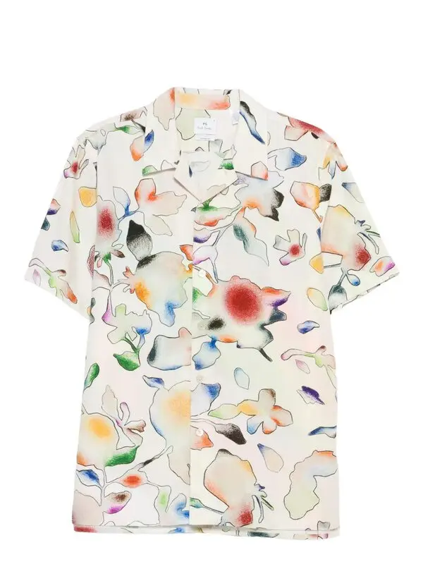 Paul Smith Floral Short-sleeve Shirt - Neutrals