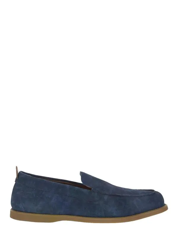 Etro Printed Suede Slip-on Loafers - Blue
