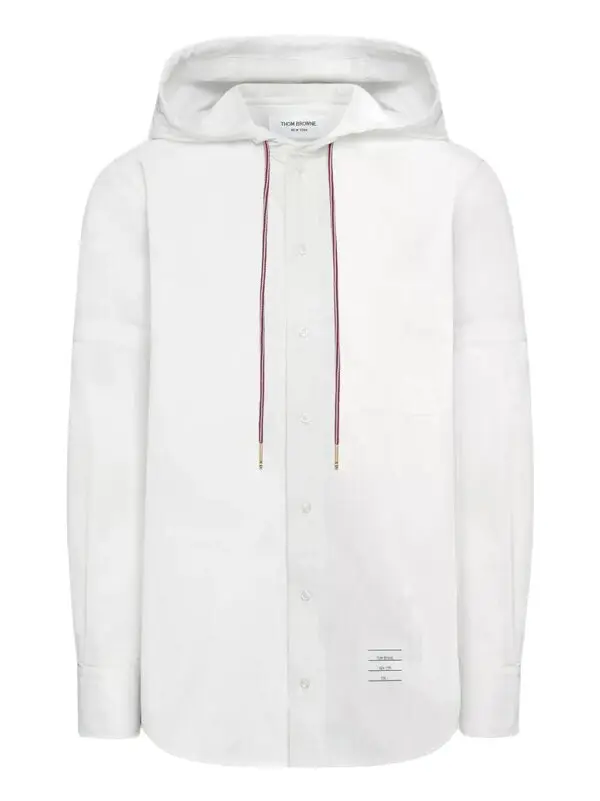 Thom Browne Hooded Armband Shirt - White