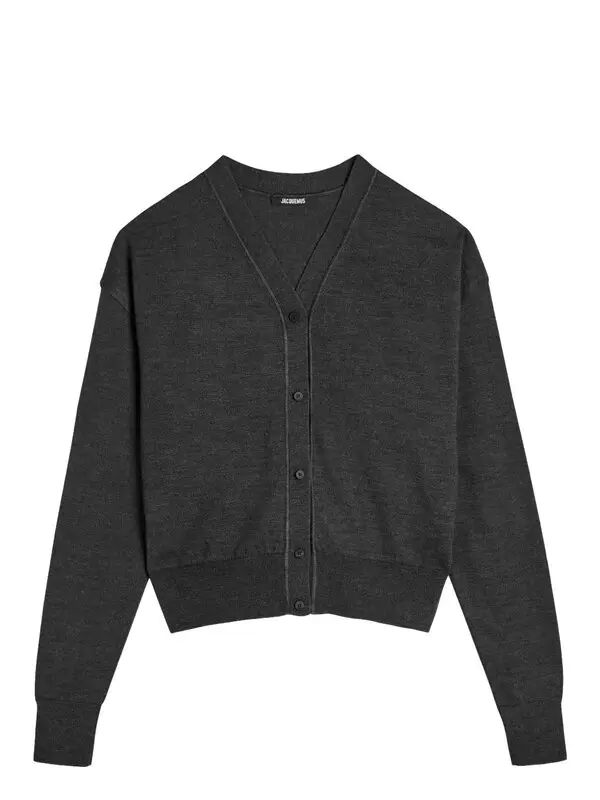 Jacquemus V-neck Buttoned Cardigan - Grey