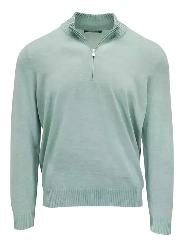 GRAN SASSO Quarter-zip Sweater - Green