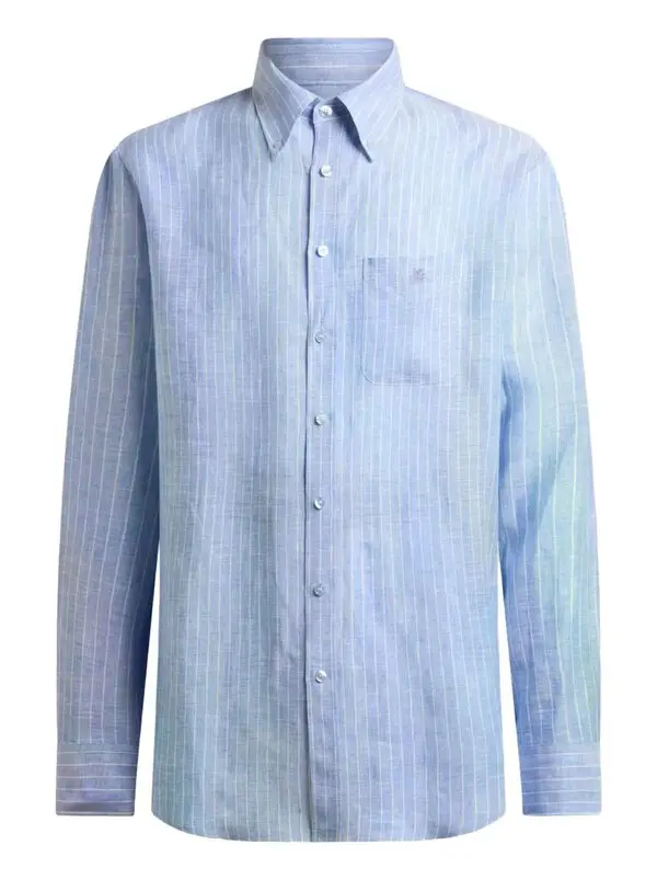 Etro Striped Buttoned Shirt - Blue