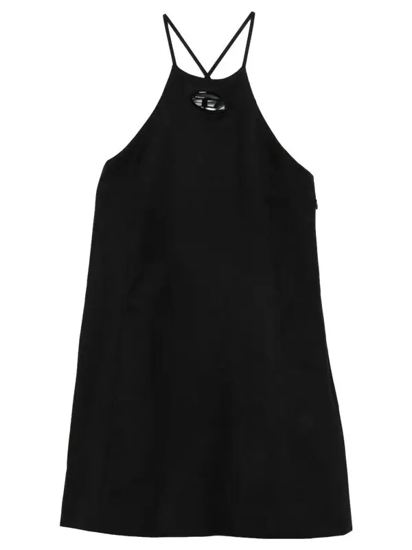 Diesel D-elma Logo-cutout Mini Dress - Black