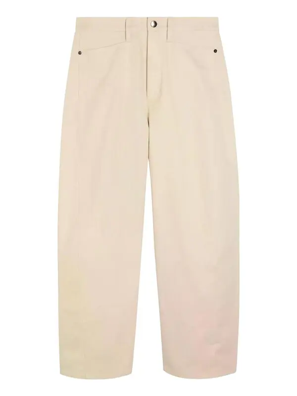 Maria Mcmanus Organic-cotton Cropped Trousers - Neutrals