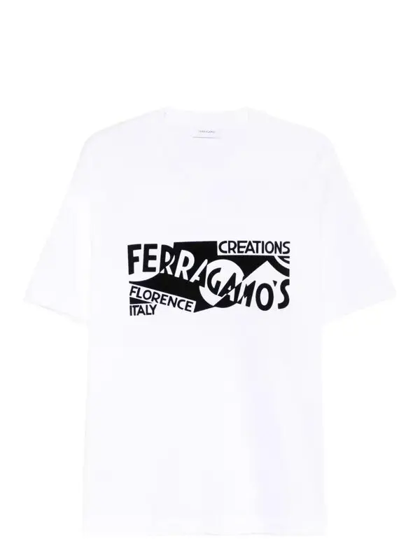 FERRAGAMO Logo-detail T-shirt - White