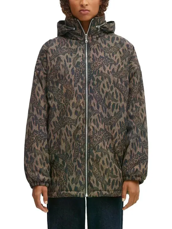 Fiorucci Printed Hooded Jacket - Brown