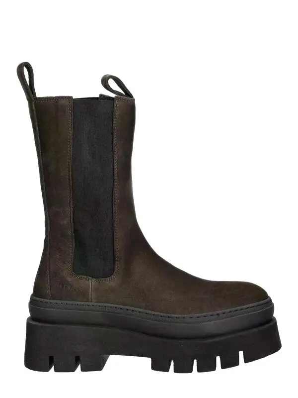 SUMMERY COPENHAGEN Platform Chelsea Boots - Brown