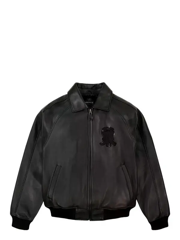 AVIREX Appliqué Zip Jacket - Black