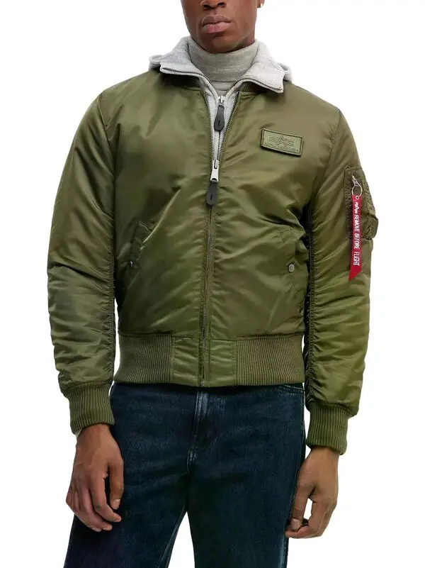 Alpha Industries Zip Bomber Jacket - Green