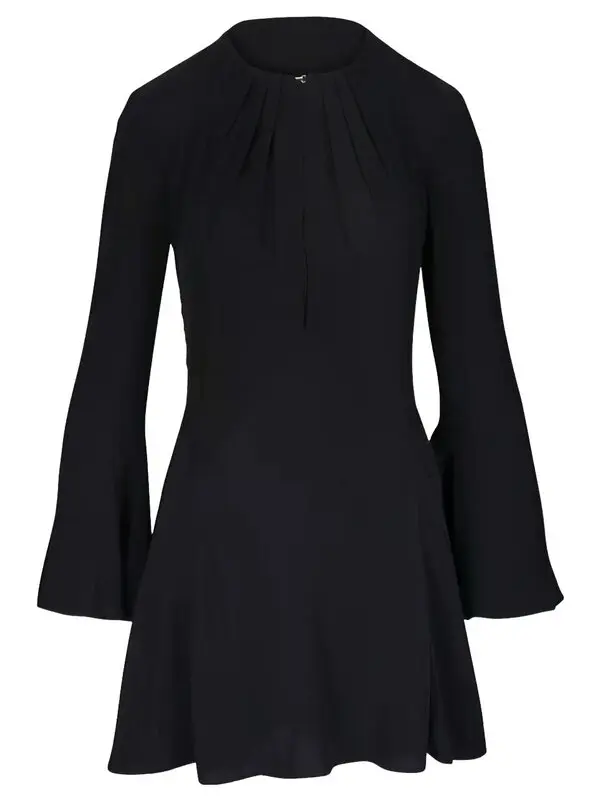 Veronica Beard Ezri Bell-sleeve Mini Dress - Black