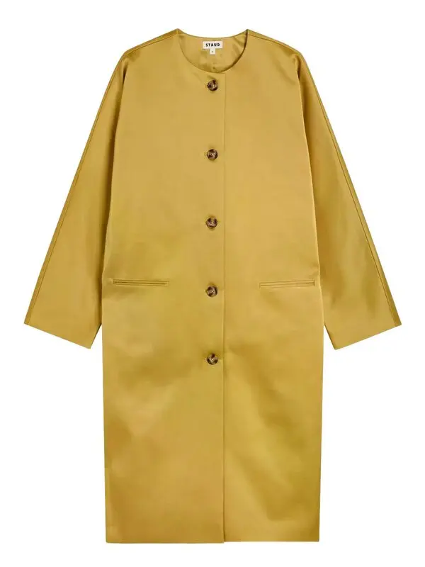 Staud Liz Buttoned Coat - Yellow