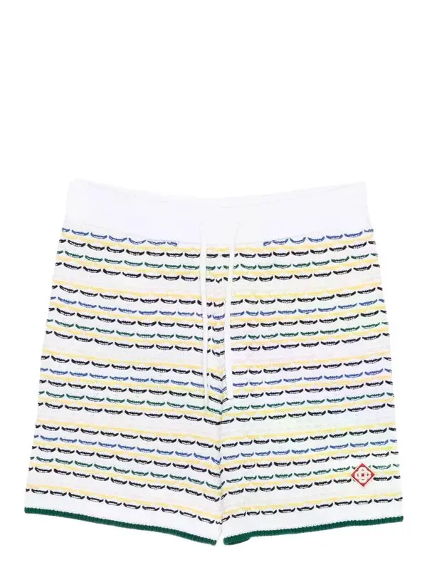 Casablanca Patterned Shorts - White