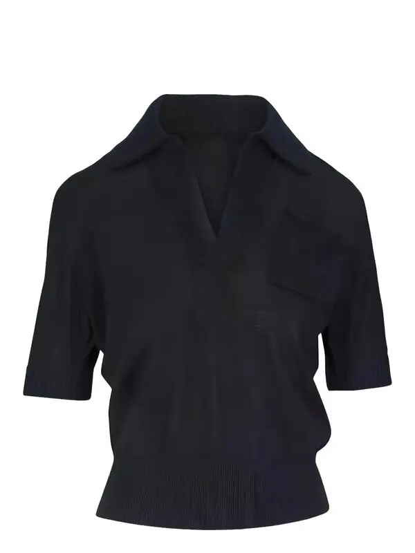 Dorothee Schumacher Collared Pocket Top - Black