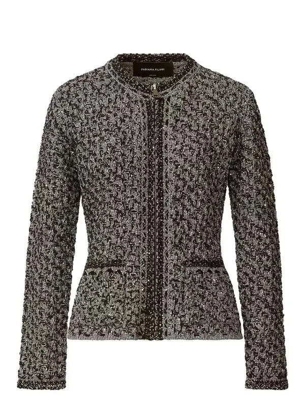Fabiana Filippi Sequin-effect Tweed Jacket - Blue