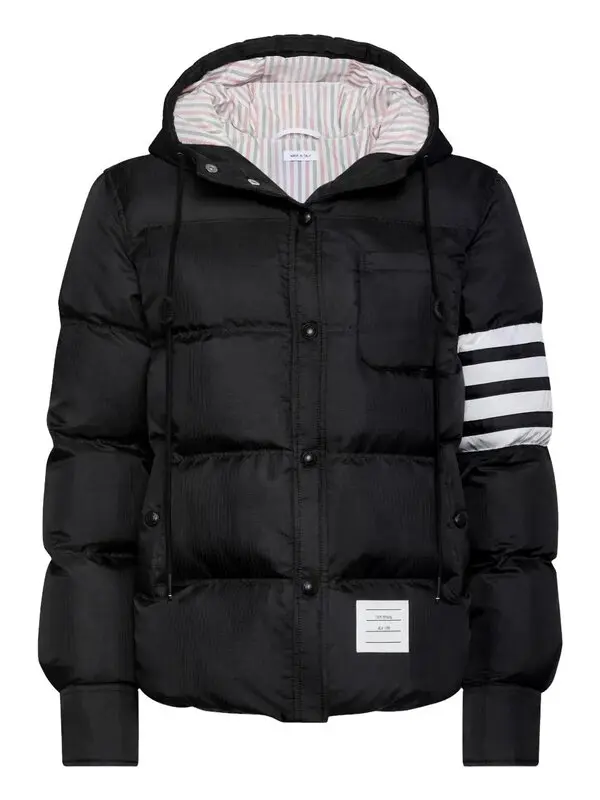 Thom Browne Ripstop 4-bar Jacket - Black