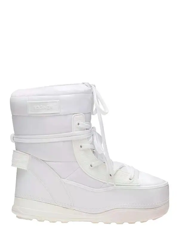 Bogner Lace-up Padded Snow Boots - White