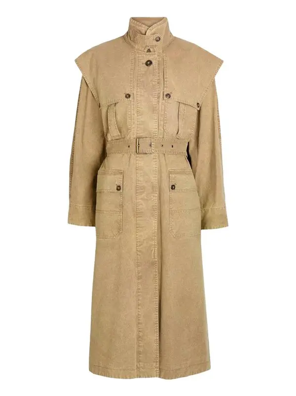 MARANT ETOILE Belted Pocket Coat - Neutrals