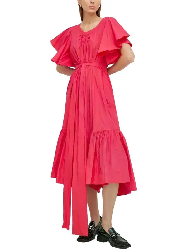 MMC STUDIO Ruffled Tie Mania Dress - Pink