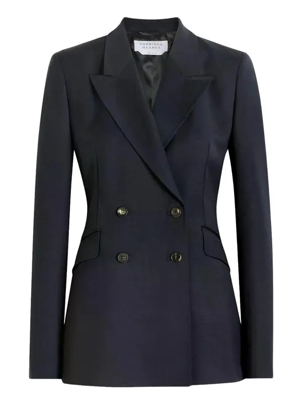 Gabriela Hearst Stephanie Double-breasted Blazer - Blue