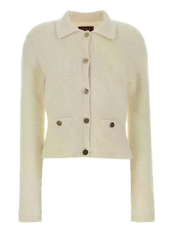 Gucci Long-sleeve Bouclé Knit Cardigan - Neutrals