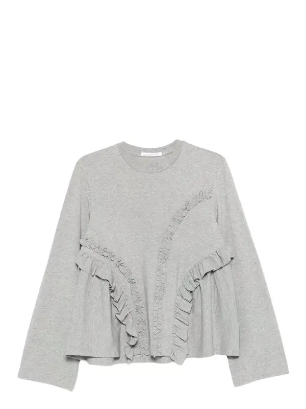 Cecilie Bahnsen Ruffled Top - Grey