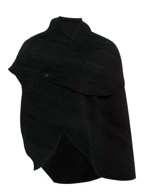 Issey Miyake Pleated Button Jacket - Black