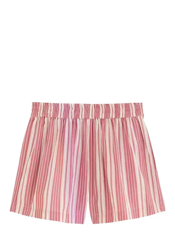Faithfull The Brand Elva Striped Shorts - Red