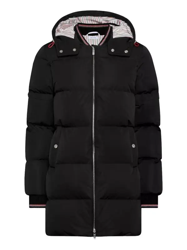 Thom Browne Padded Zip-up Coat - Black